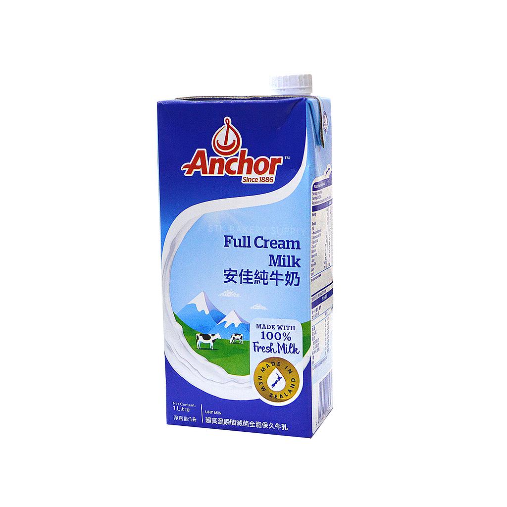 ANCHOR UHT FULL CREAM MILK 1LIT (1 x 12) WS | STK Bakery Supply