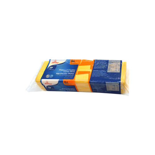 ANCHOR PROCESSED COLOR CHEDDAR CHEESE 84'S 1040G (ORANGE COLOR) | STK Bakery Supply