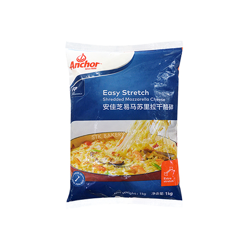 ANCHOR SHREDDED MOZZARELLA CHEESE IQF 1KG(1x24) | STK Bakery Supply