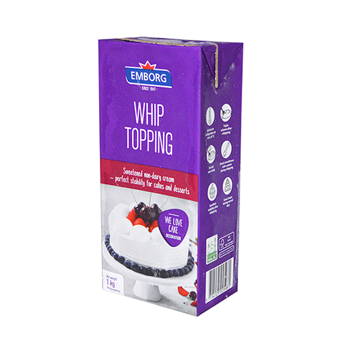 EMBORG WHIP TOPPING CREAM 1LITRE(1x12) | STK Bakery Supply