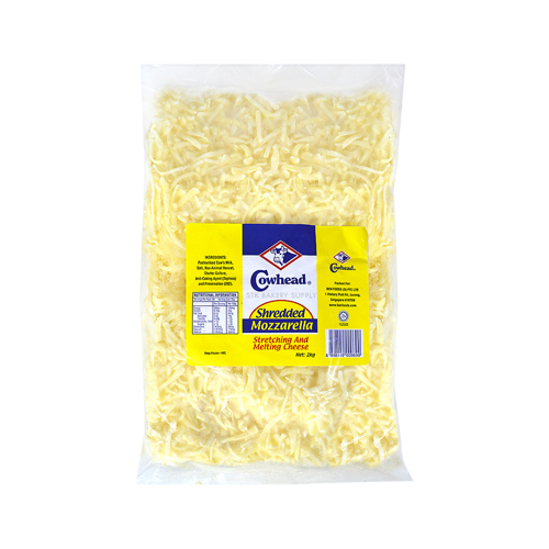 COWHEAD SHREDDED MOZZARELLA CHEESE 2KG (1x6) | STK Bakery Supply