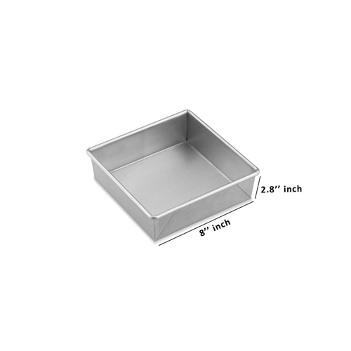 SQUARE CAKE PAN 8" (8" x 8" x 2.8") | STK Bakery Supply