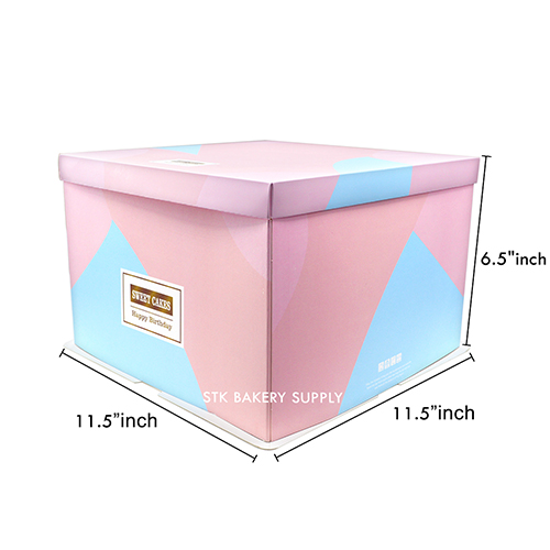 CAKE BOX WITH RIBBON (10"CAKE) 30x30x18CM | STK Bakery Supply