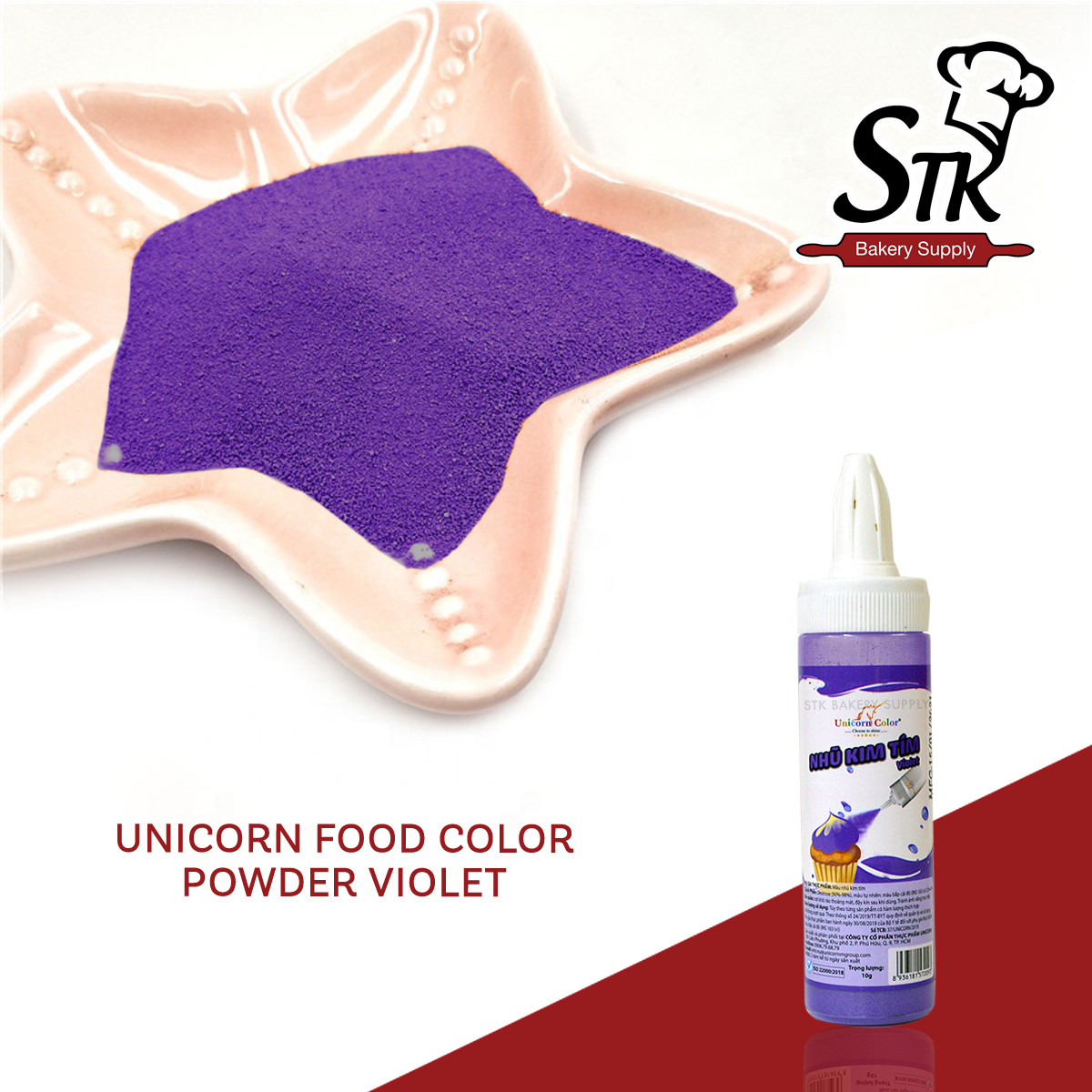 UNICORN FOOD COLOR POWDER VIOLET 10G | STK Bakery Supply